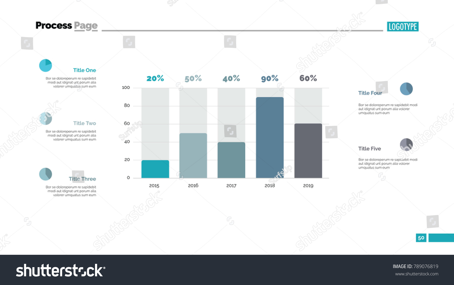Business Statistics Chart Slide Template Stock Vector (Royalty Free ...