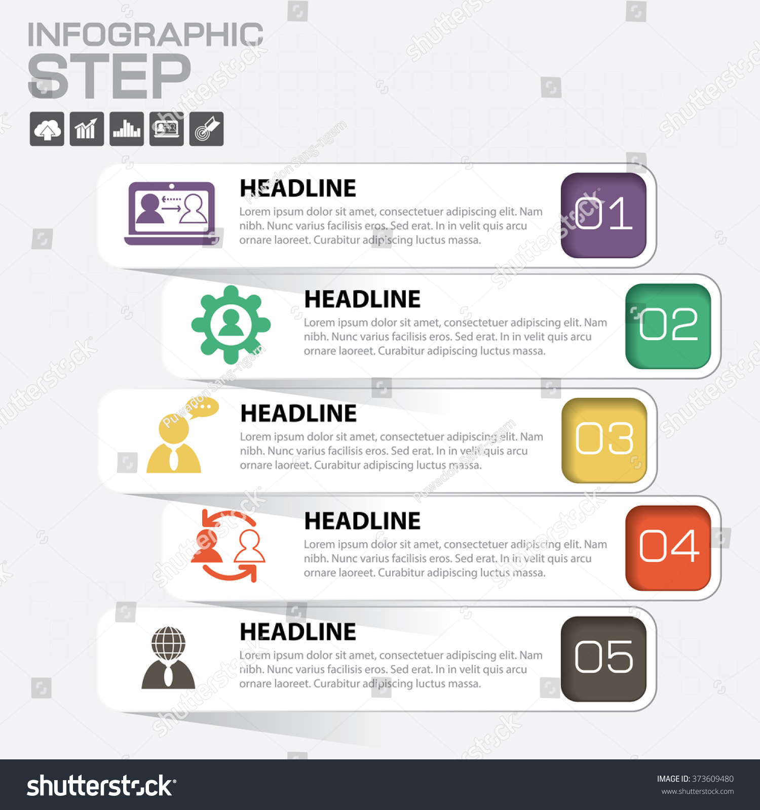 Business Steps Infographics Template Vector Stock Vector (Royalty Free ...