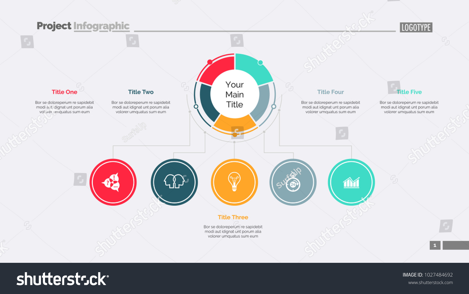 Business Structure Slide Template Stock Vector (Royalty Free ...