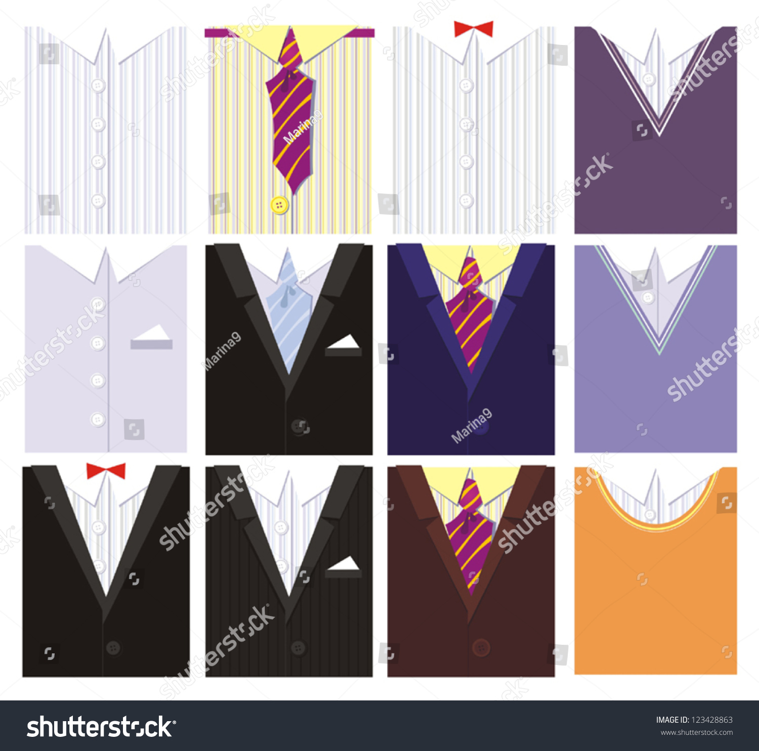 Business Suit Stock Vector (Royalty Free) 123428863 | Shutterstock