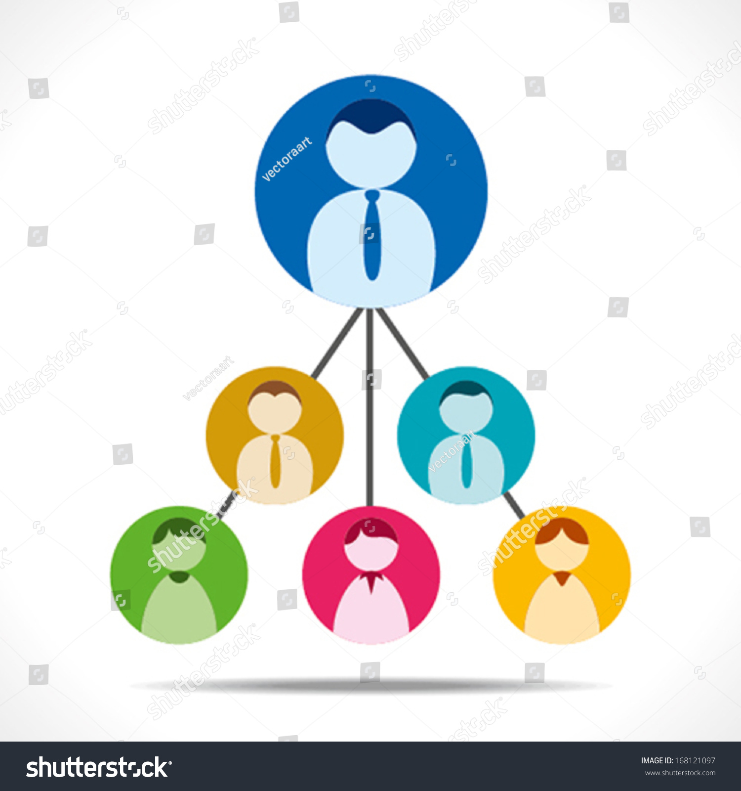 Business Team Hierarchy Background Vector Stock Vector (Royalty Free ...