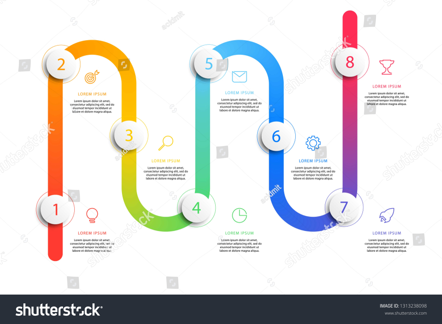 Business Timeline Workflow Infographics Realistic 3d: vector de stock ... Business Timeline Workflow Infographics Realistic 3d: vector de stock ...