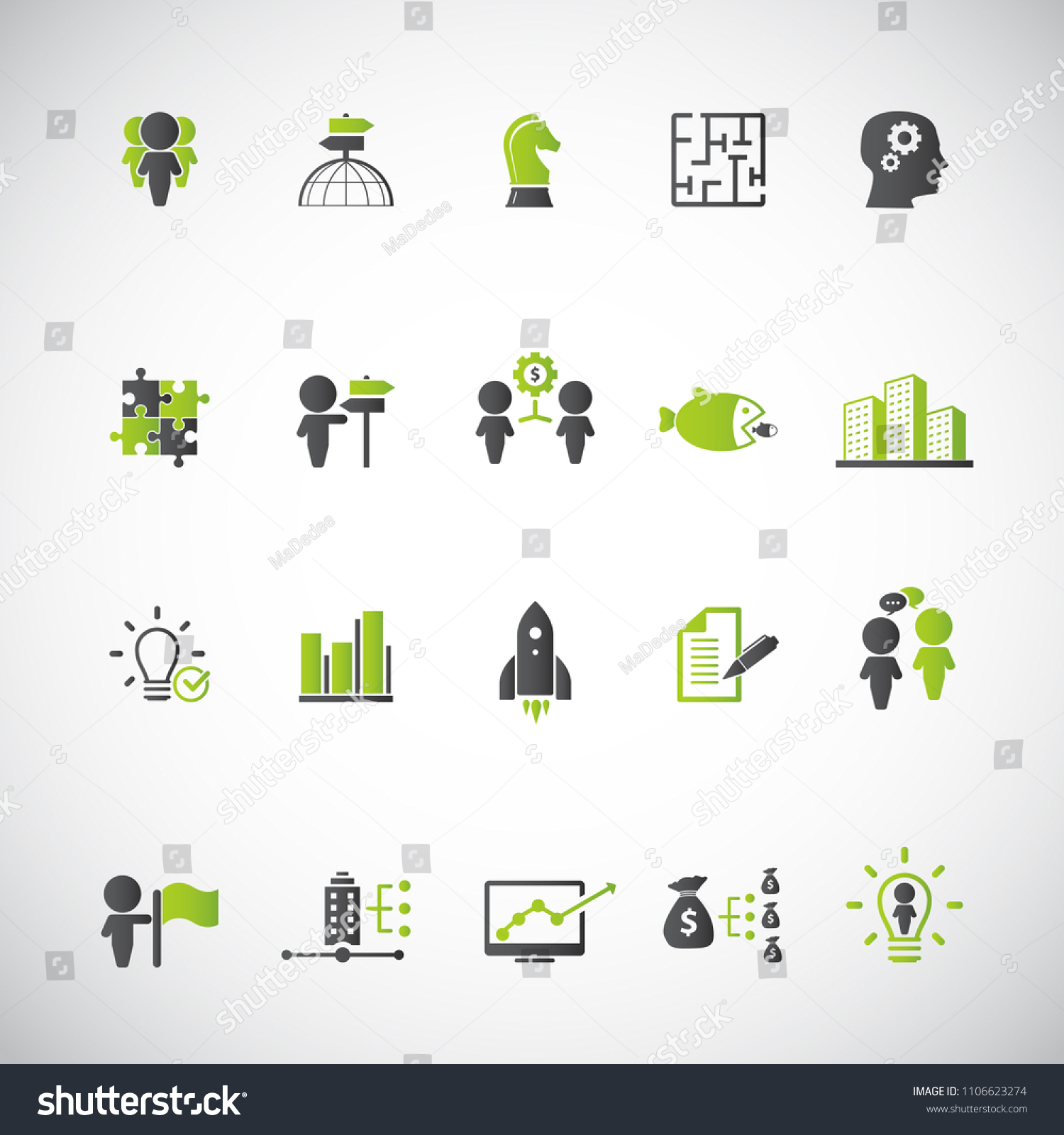 Business Training Icon Set Stock Vector (Royalty Free) 1106623274 ...