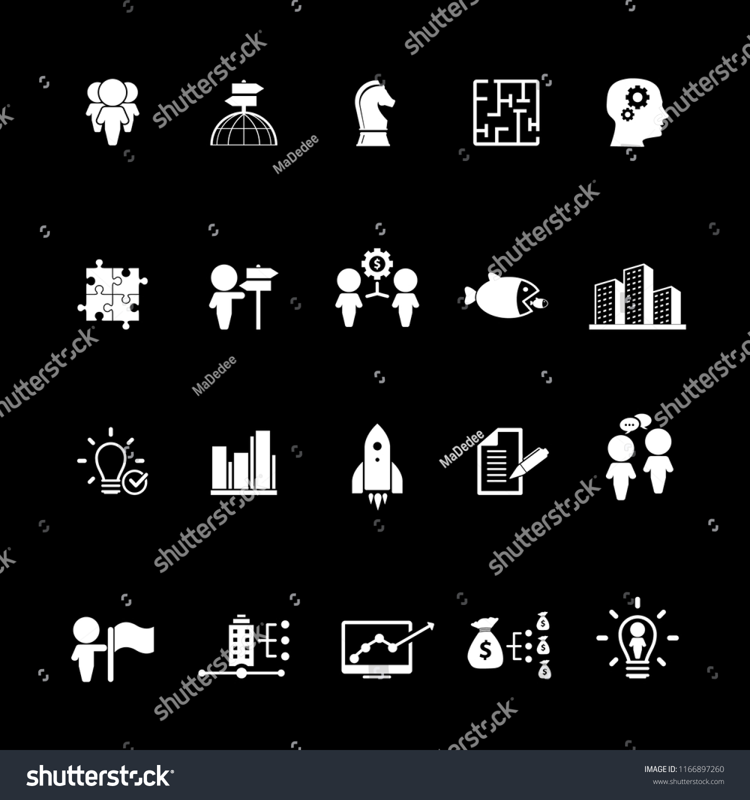 Business Training Icon Set Stock Vector (Royalty Free) 1166897260 ...