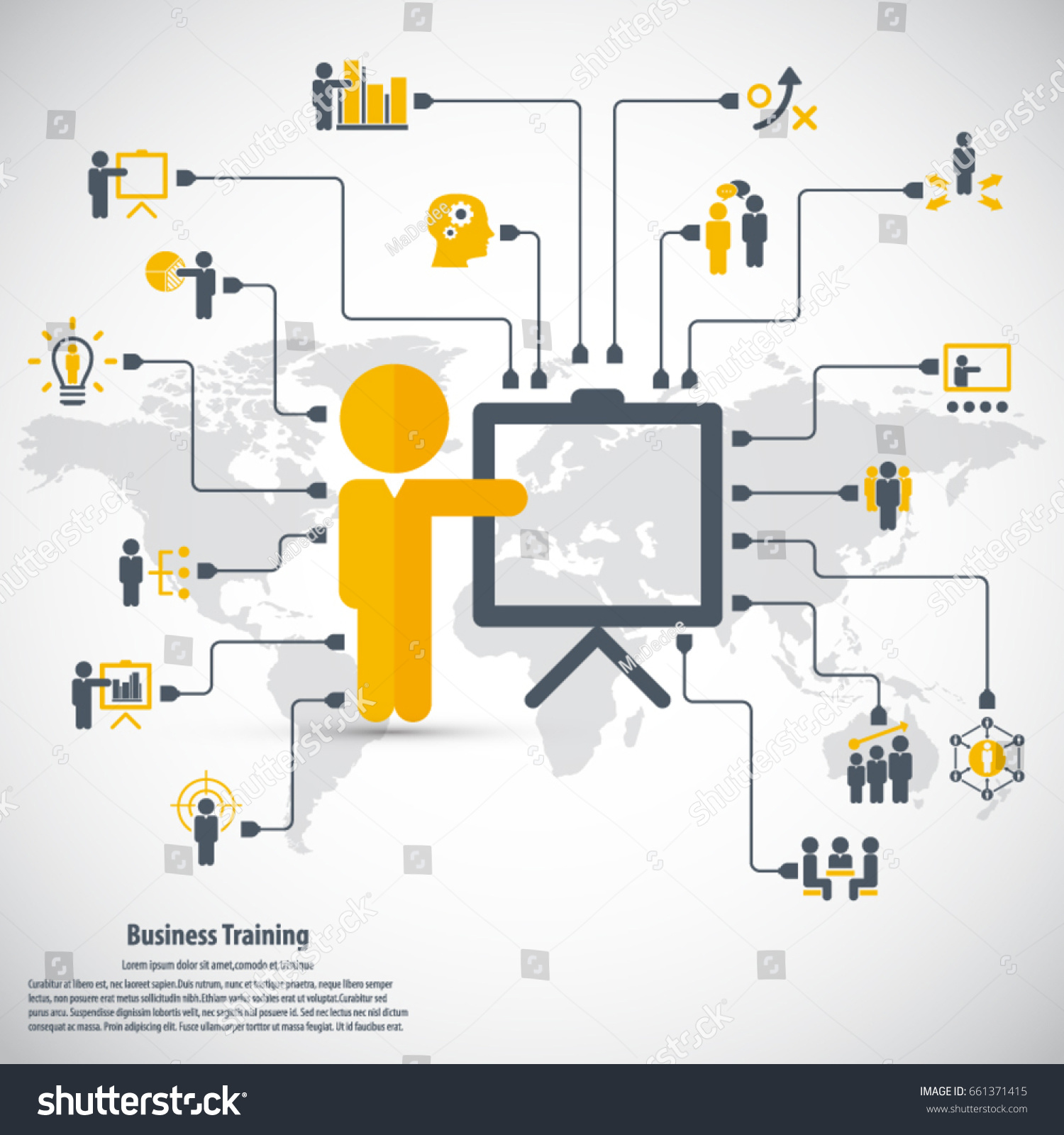 Business Training Icon Set Stock Vector (Royalty Free) 661371415 ...