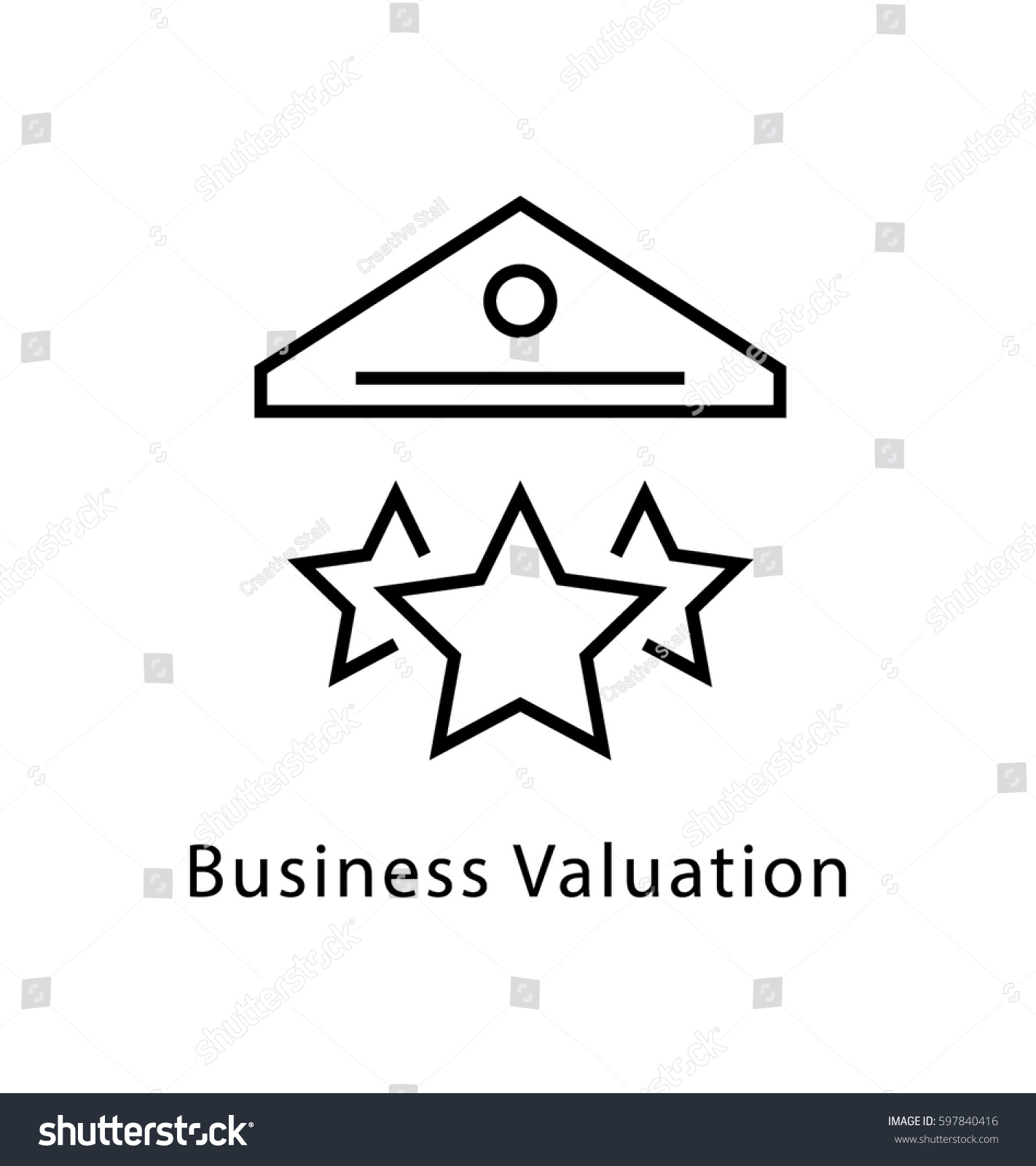 Icono de línea vectorial de valoración: vector de stock (libre de ...