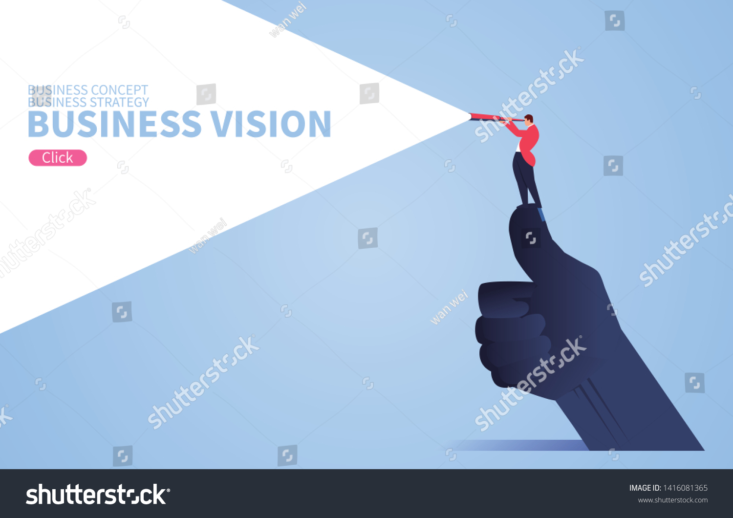 Business Vision Concept Businessman Standing On Stock Vector (Royalty ... Business Vision Concept Businessman Standing On Stock Vector (Royalty ...