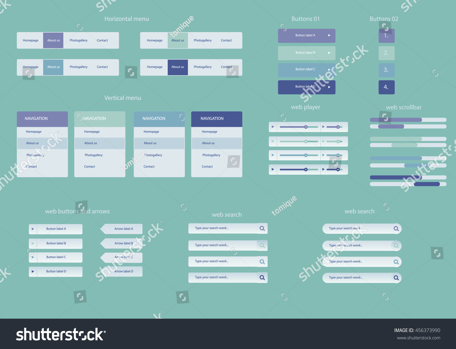 Business Web Graphics Elements Template Set Stock Vector (Royalty Free ...