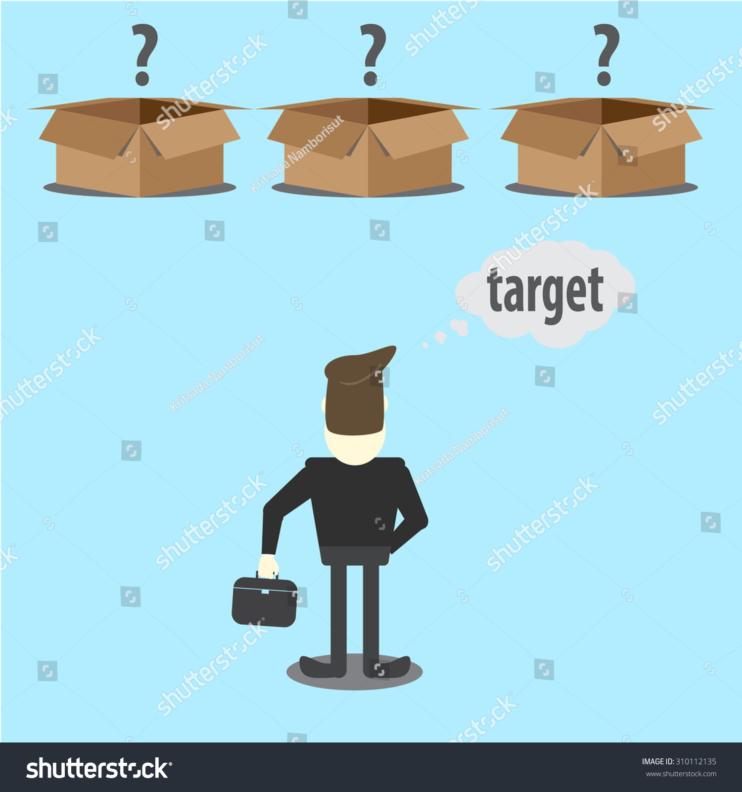 Businessman Confusing Choice Stock Vector (Royalty Free) 310112135 ...
