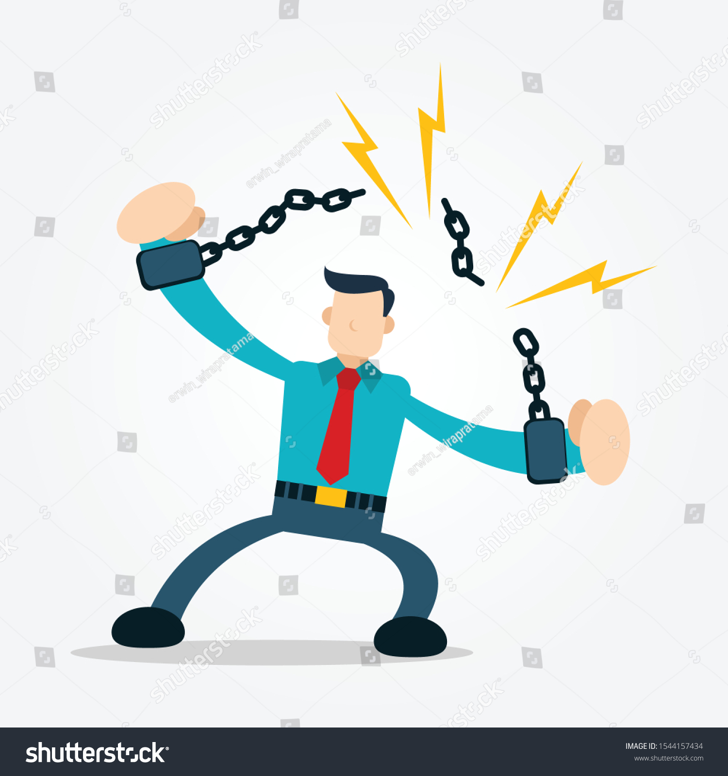 Businessman Break Chain Get Freedom Stock Vector (Royalty Free ... Businessman Break Chain Get Freedom Stock Vector (Royalty Free ...