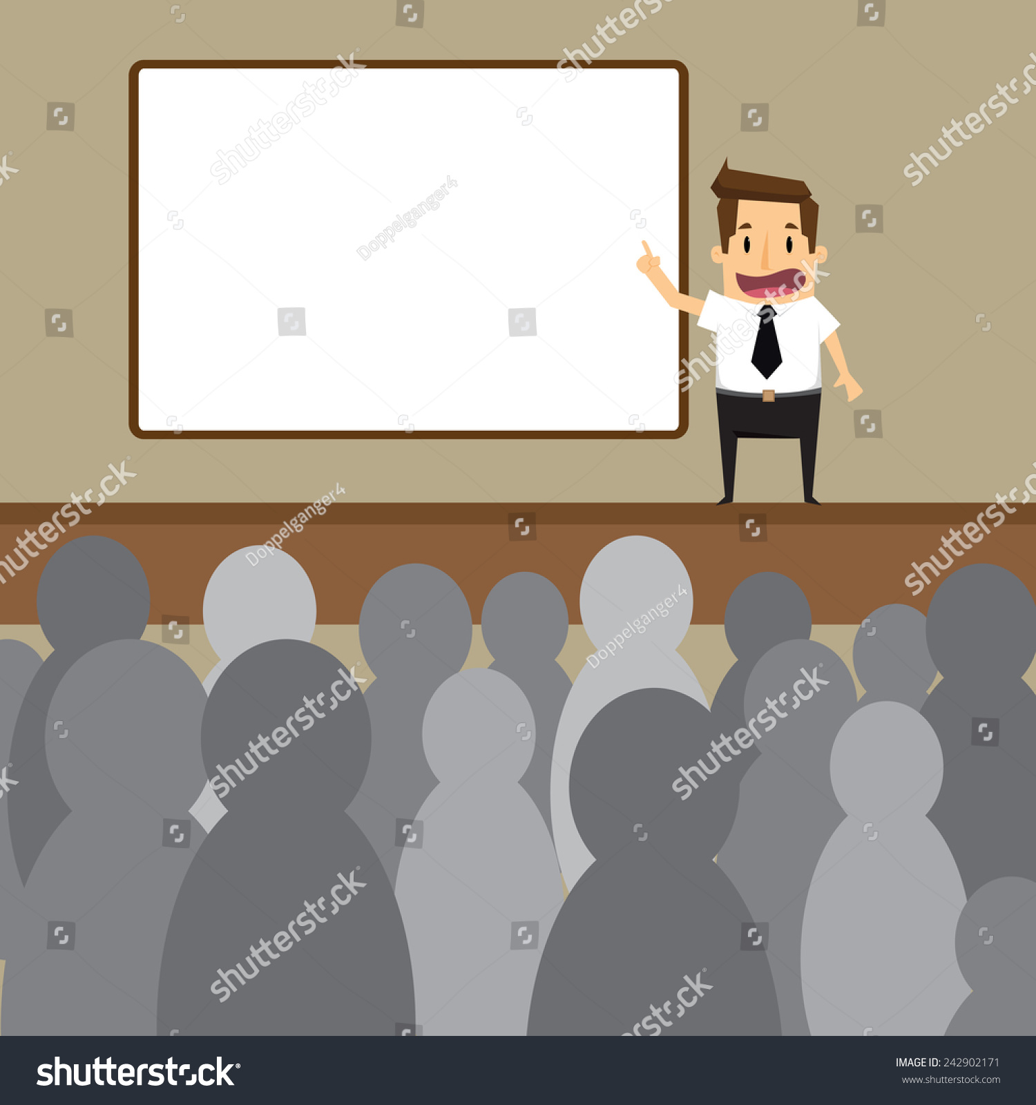 Businessman Giving Presentationvector Stock Vector (Royalty Free) 242902171