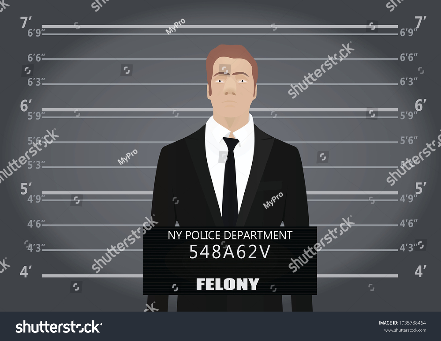 Businessman Mugshot Felony Vector Illustration Stock Vector (Royalty ... Businessman Mugshot Felony Vector Illustration Stock Vector (Royalty ...