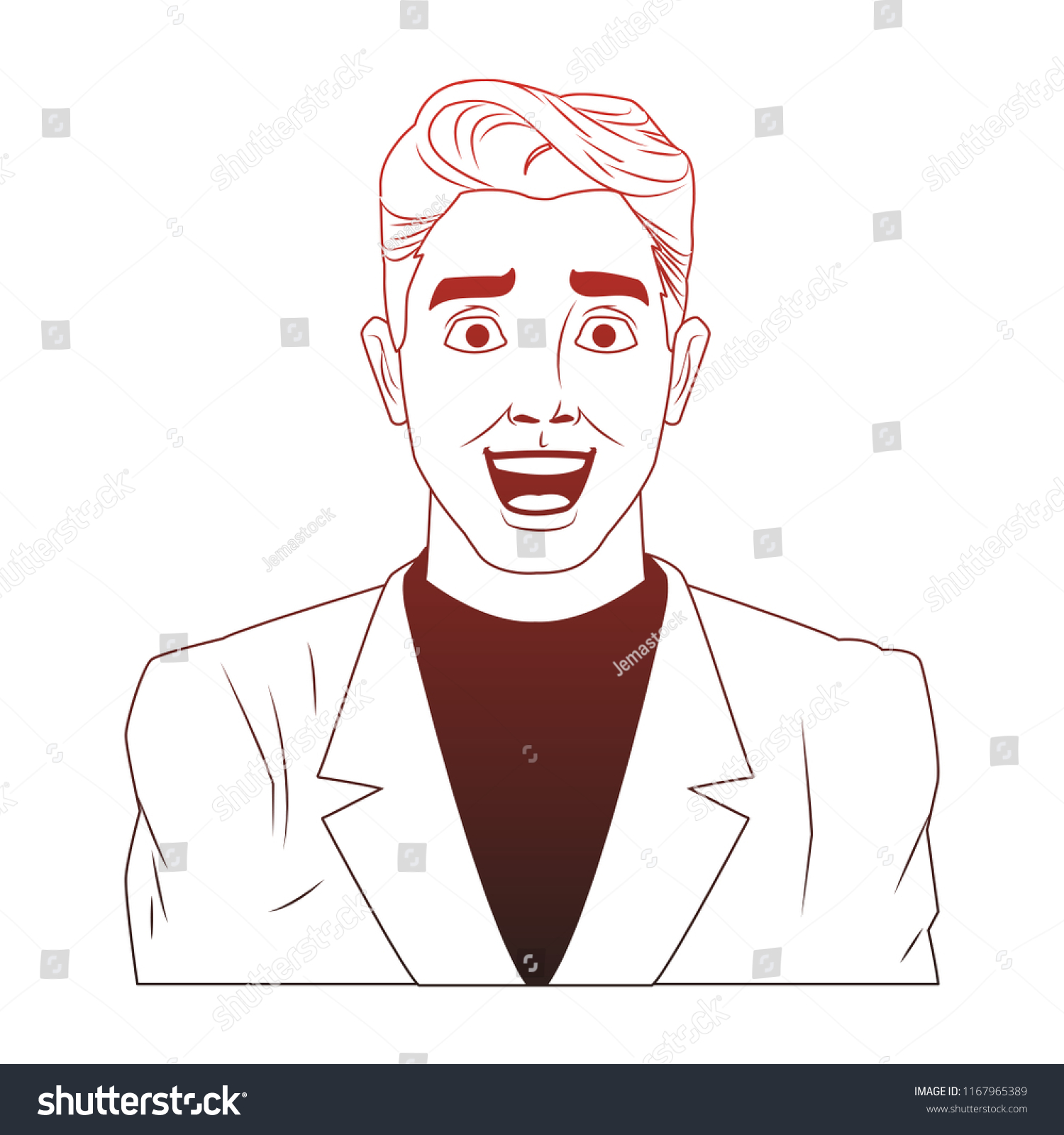 Businessman Pop Art Cartoon Red Lines Stock Vector (Royalty Free ... Businessman Pop Art Cartoon Red Lines Stock Vector (Royalty Free ...