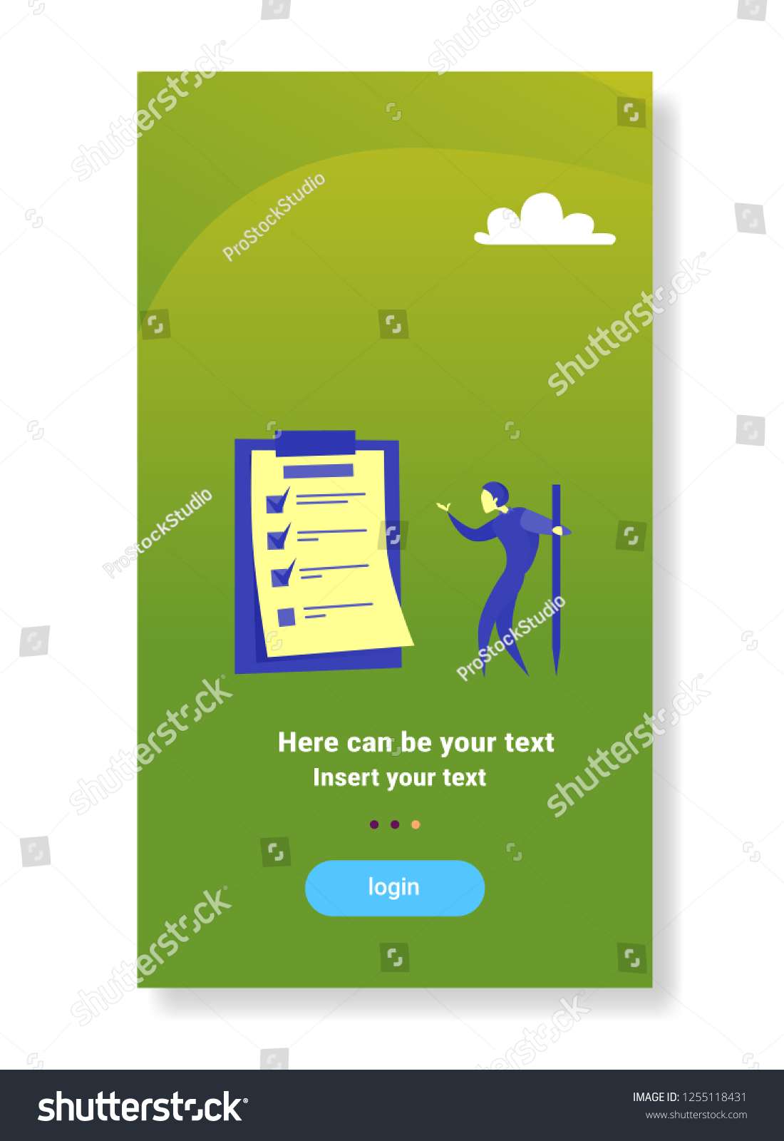 Businessman Standing Looking Check List Think Stock Vector (Royalty ...