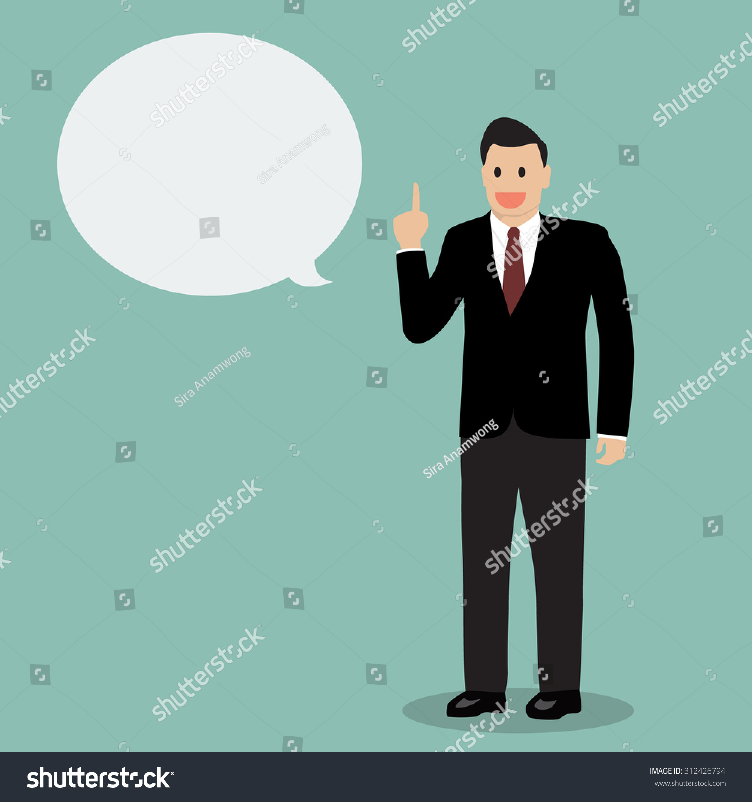 Businessman Talking Vector Illustration Stock Vector (Royalty Free ...
