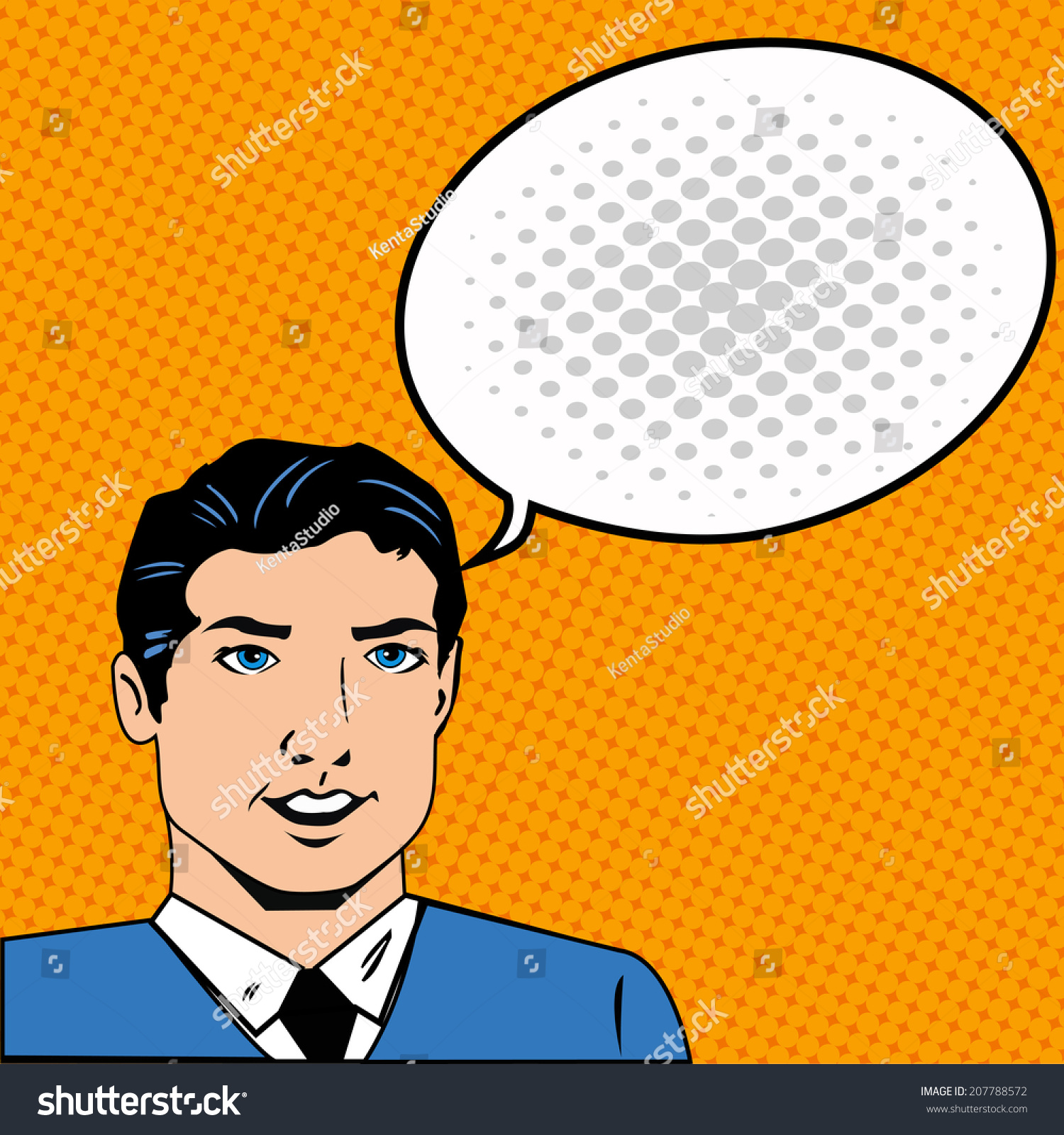 Bussiness Man Think Comic Speech Bubbles Stock Vector (Royalty Free ...
