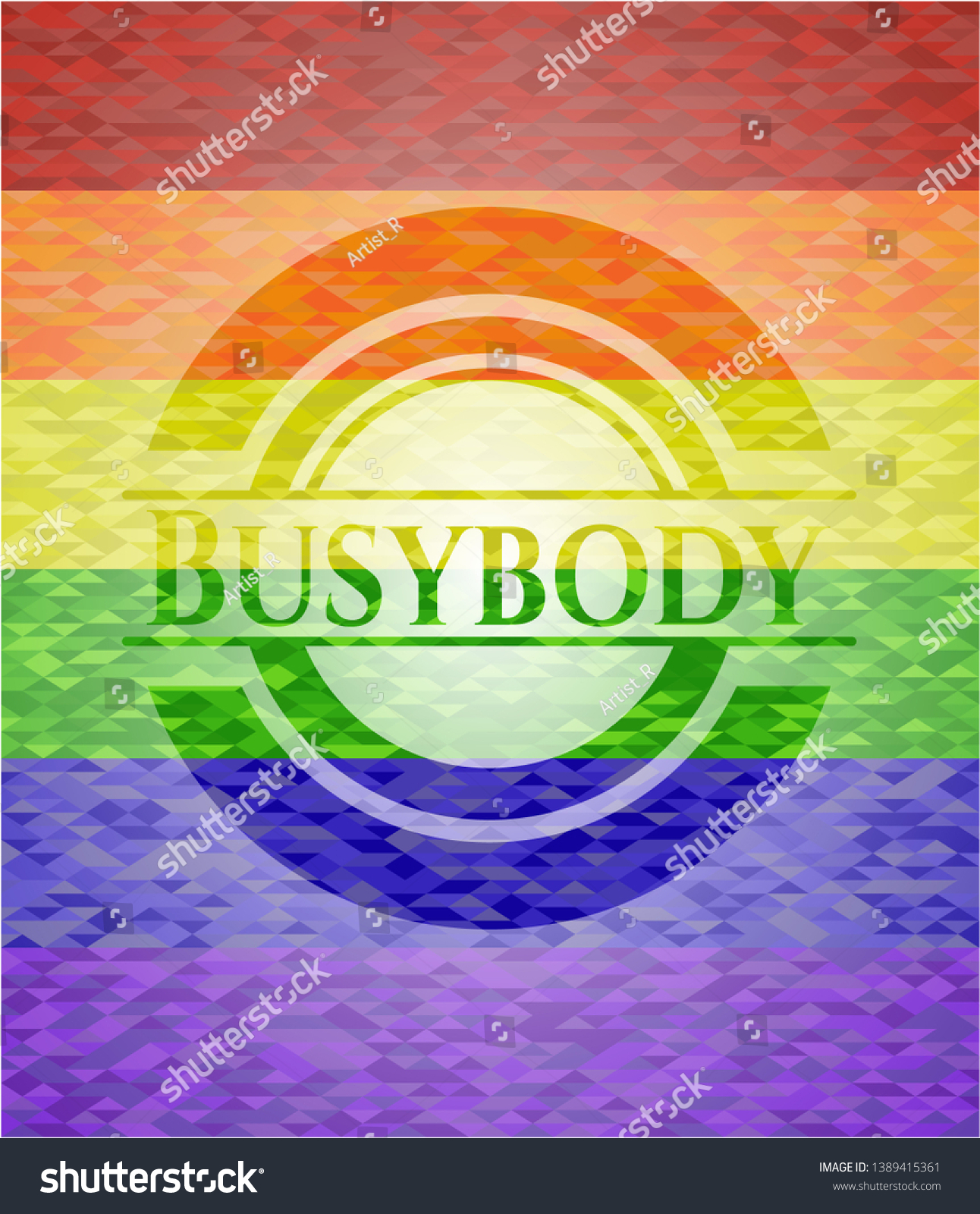 Busybody Lgbt Colors Emblem Vector Illustration Vector De Stock Libre