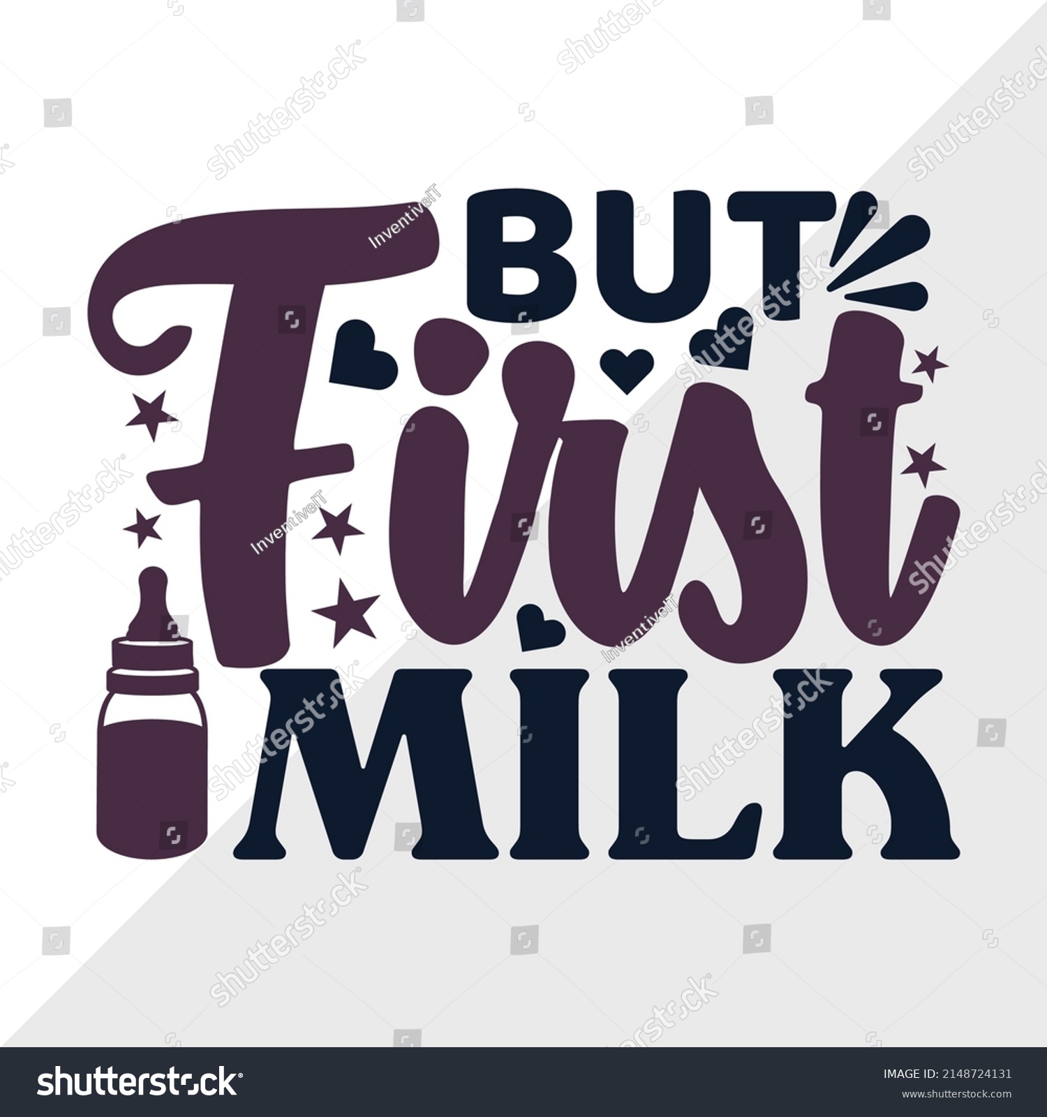 First Milk Printable Vector Illustration Stock Vector (Royalty Free ...