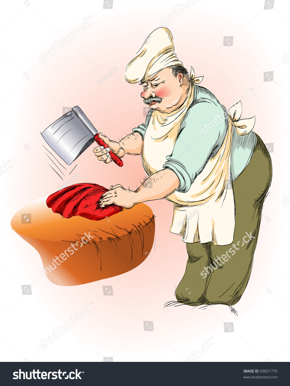 Meat Butcher Cartoon