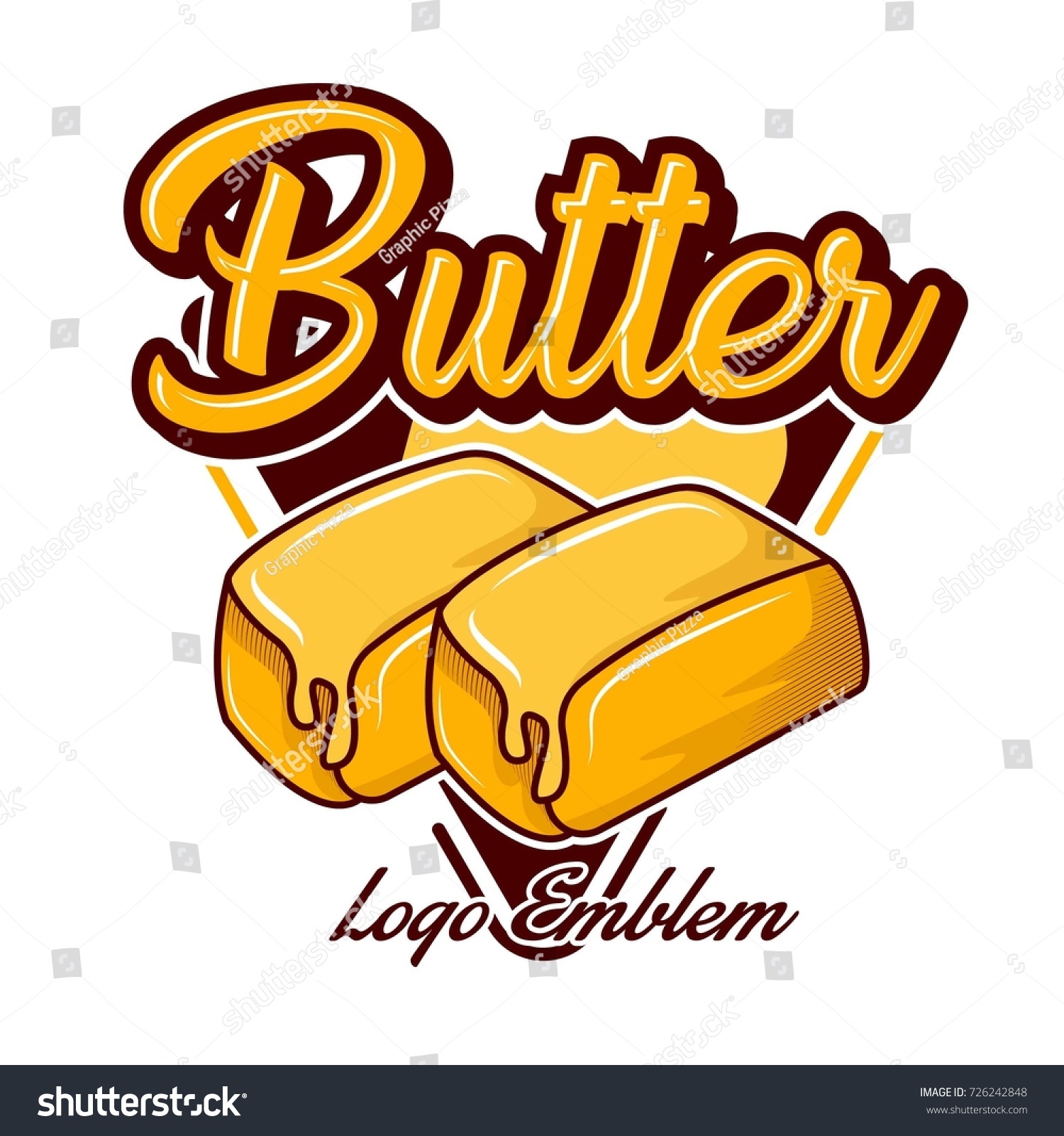 Butter Logo Emblem: vector de stock (libre de regalías) 726242848 ...