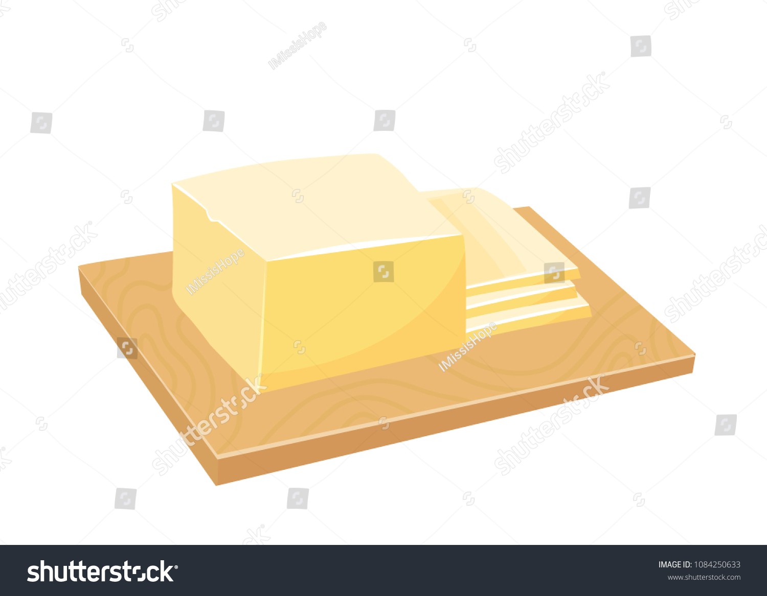 Butter Vector Illustration Stock Vector (Royalty Free) 1084250633 ...