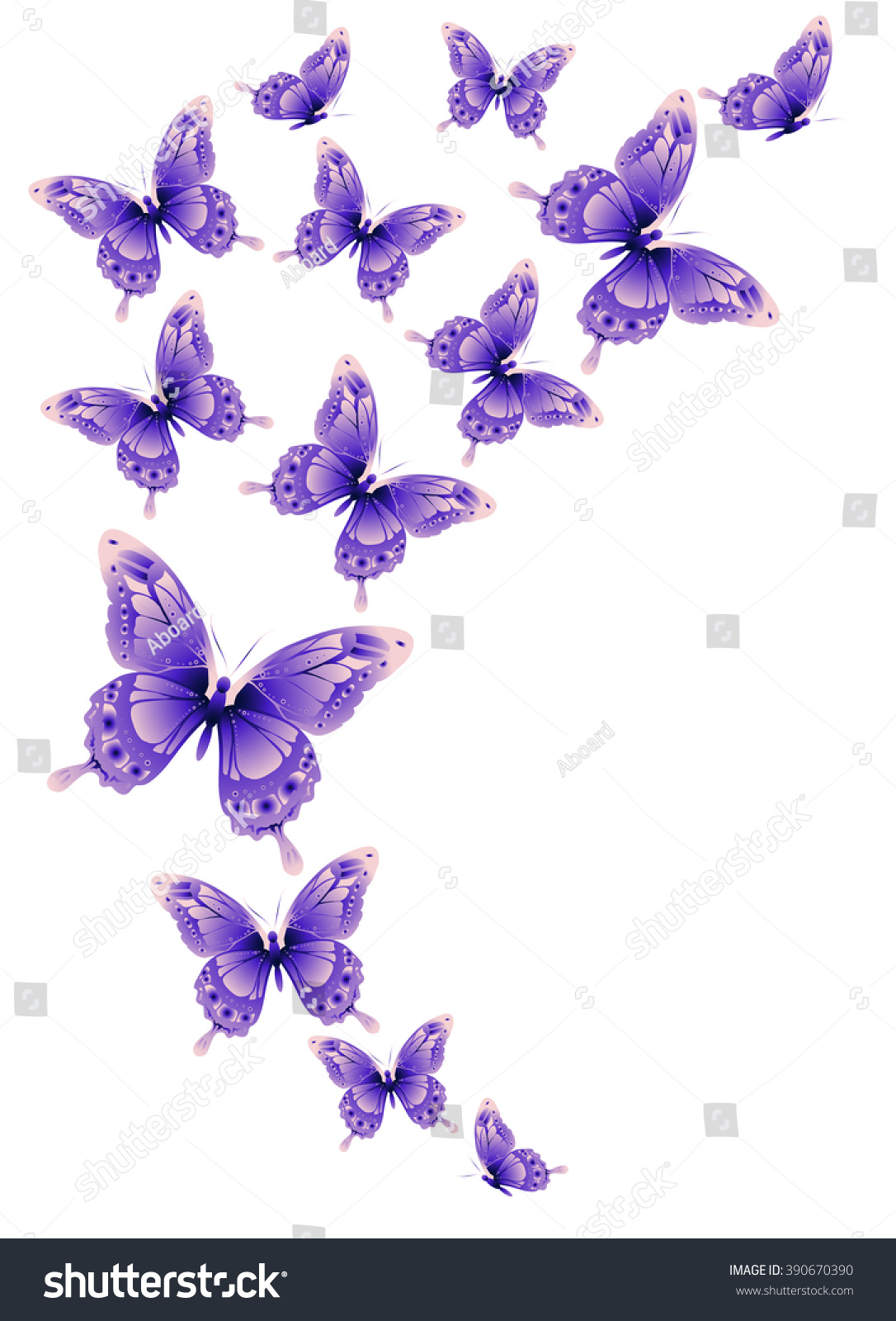 Butterflies Design Stock Vector 390670390 : Shutterstock