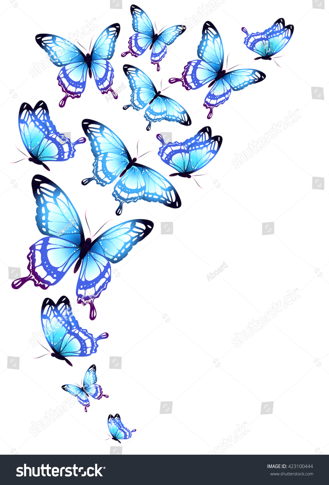 Butterflies Design Stock Vector (Royalty Free) 423100444 | Shutterstock