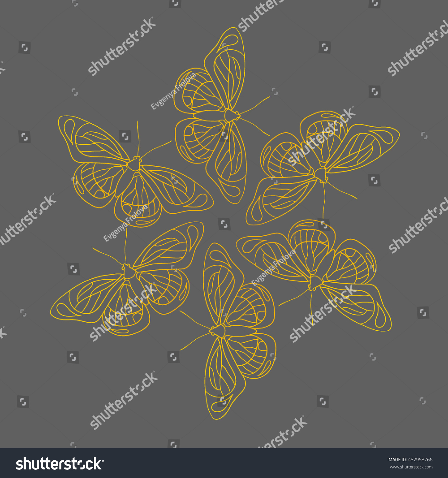 Butterflies Circle Stock Vector (Royalty Free) 482958766 | Shutterstock