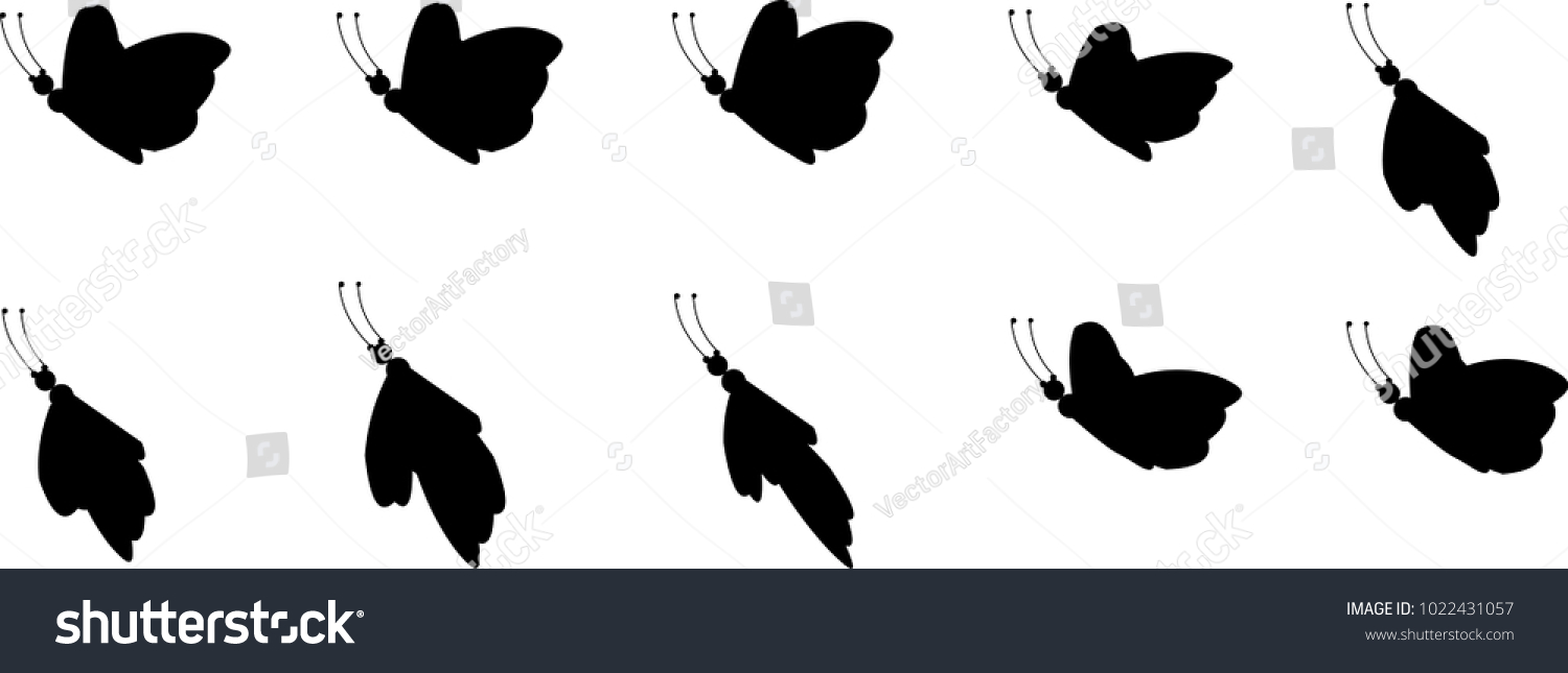 Butterfly Animation Sprite Sheet 库存矢量图（免版税）1022431057 | Shutterstock