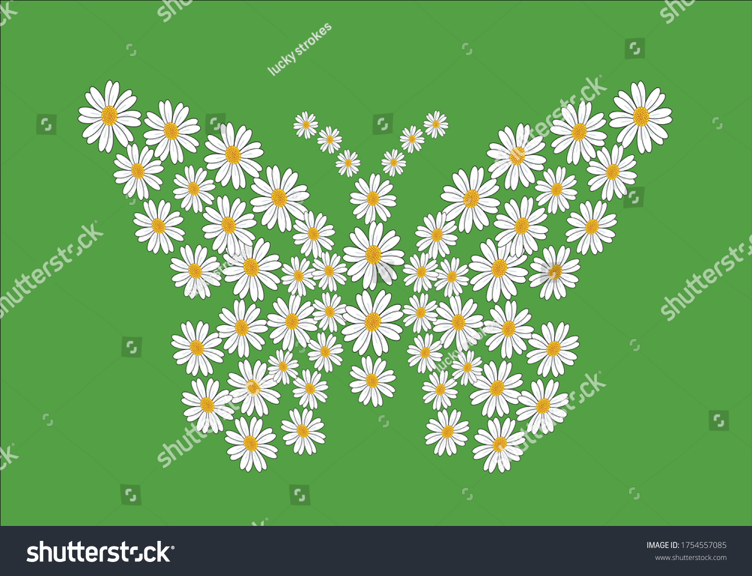 Butterfly Design Hand Drawn Vector Stock Vector (Royalty Free) 1754557085