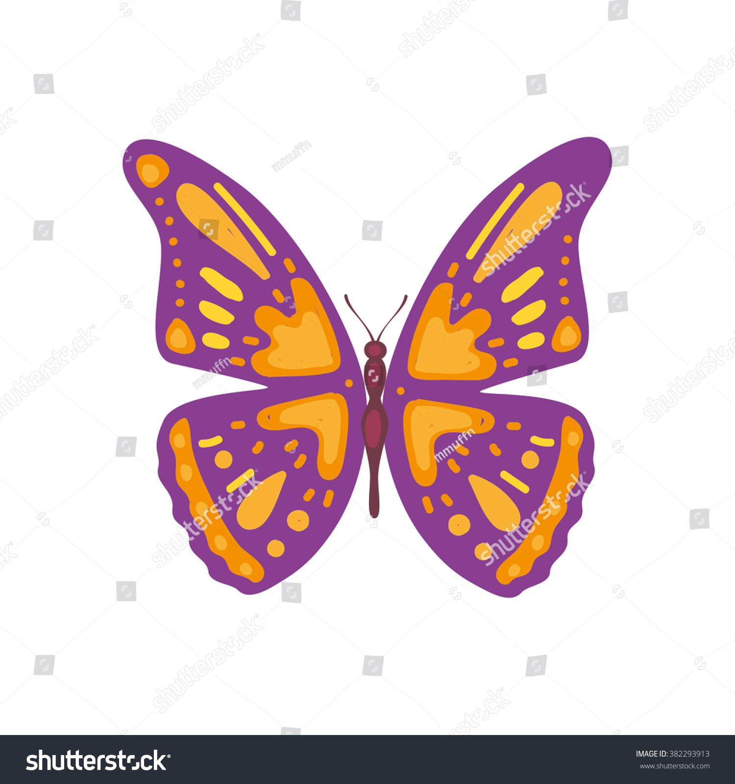 Butterfly Illustration Vector Drawing Stock Vector (Royalty Free) 382293913