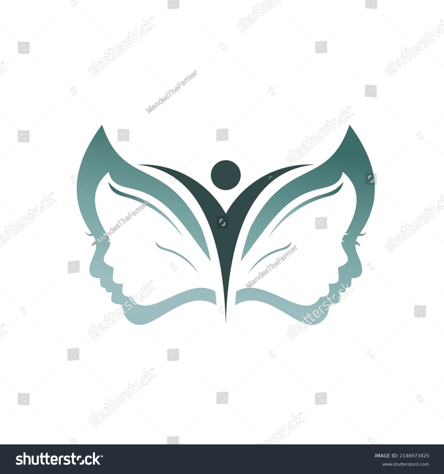 Butterfly Logo Simple Clean Stock Vector (Royalty Free) 2146973425 ...