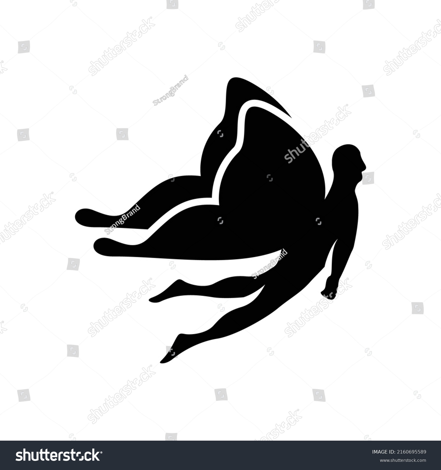 Butterfly Logo Vector Human Butterfly Wing Stock Vector (Royalty Free ...