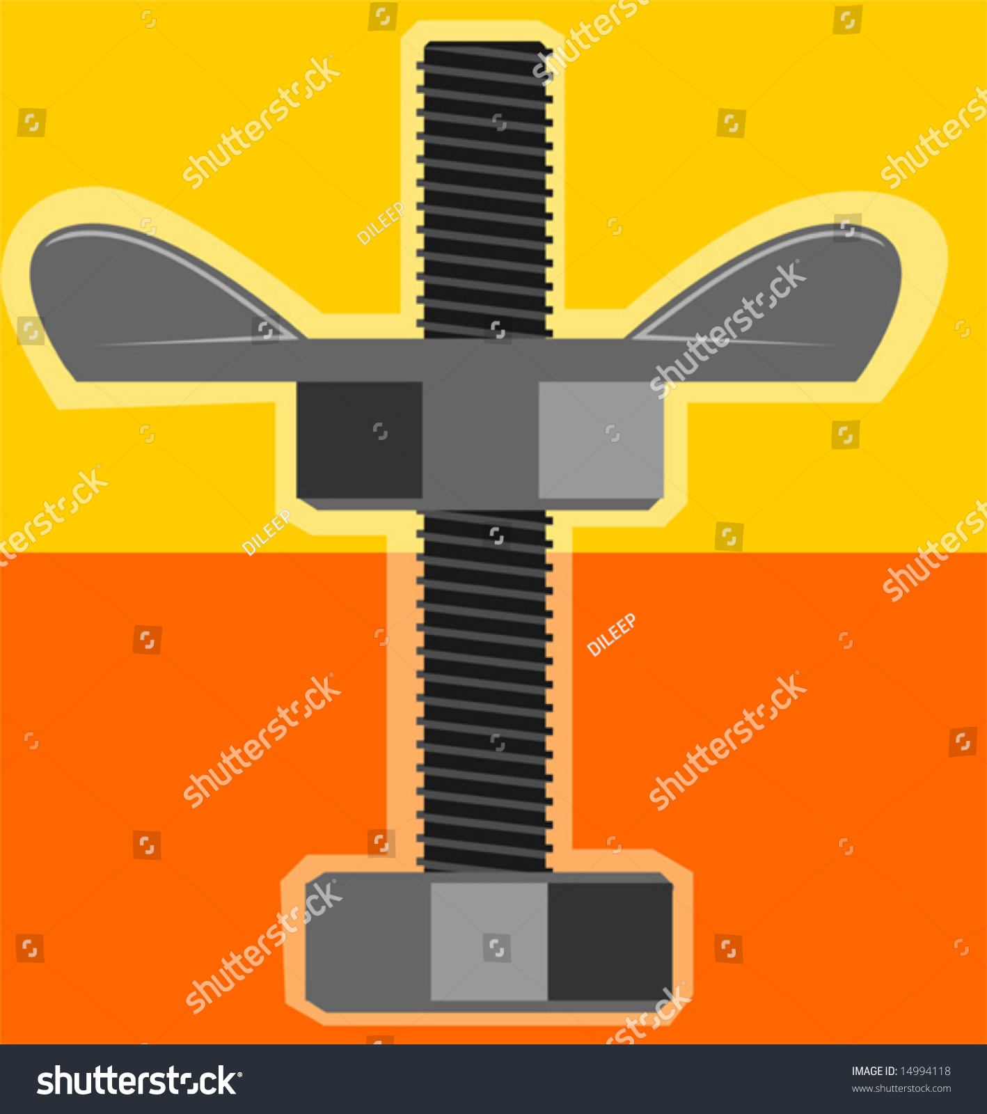 Butterfly Nut Bolt Stock Vector (Royalty Free) 14994118 | Shutterstock