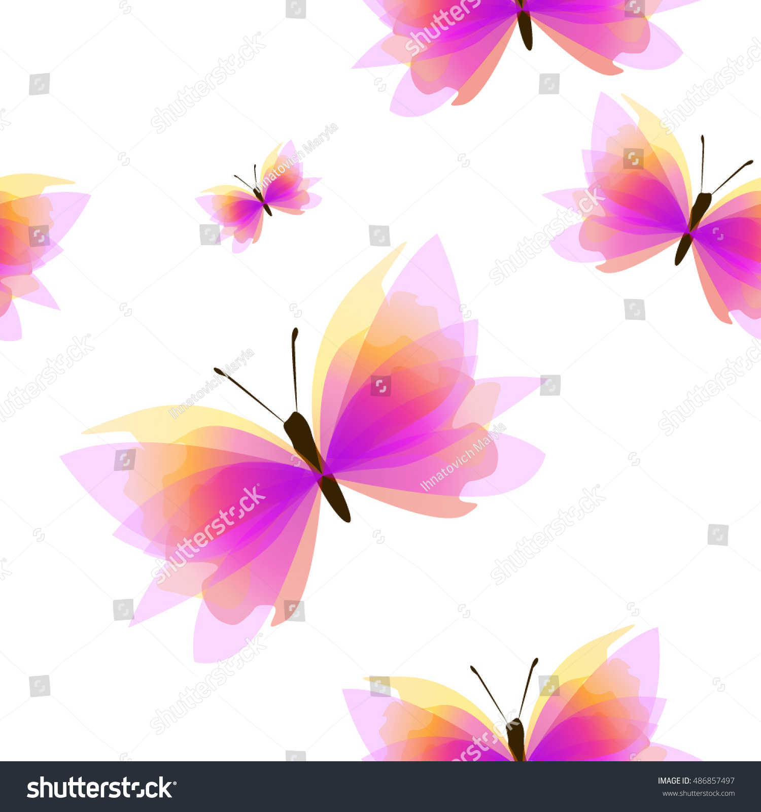 Butterfly Seamless Background Vector Stock Vector (Royalty Free ...