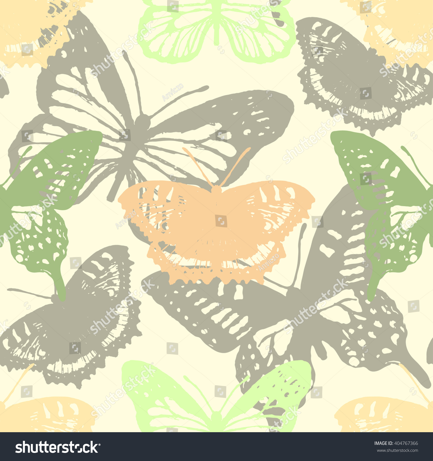 Butterfly Seamless Pattern Butterfly Wallpaper Vector Stock Vector ...