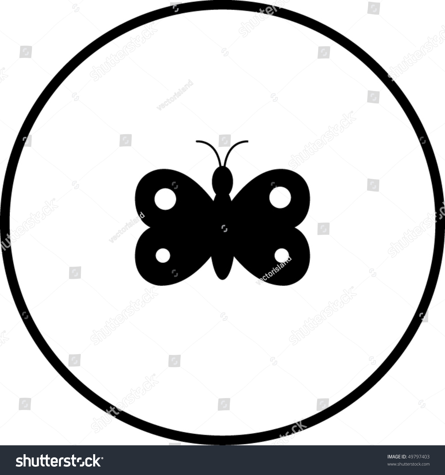 Butterfly Symbol Stock Vector Illustration 49797403 : Shutterstock