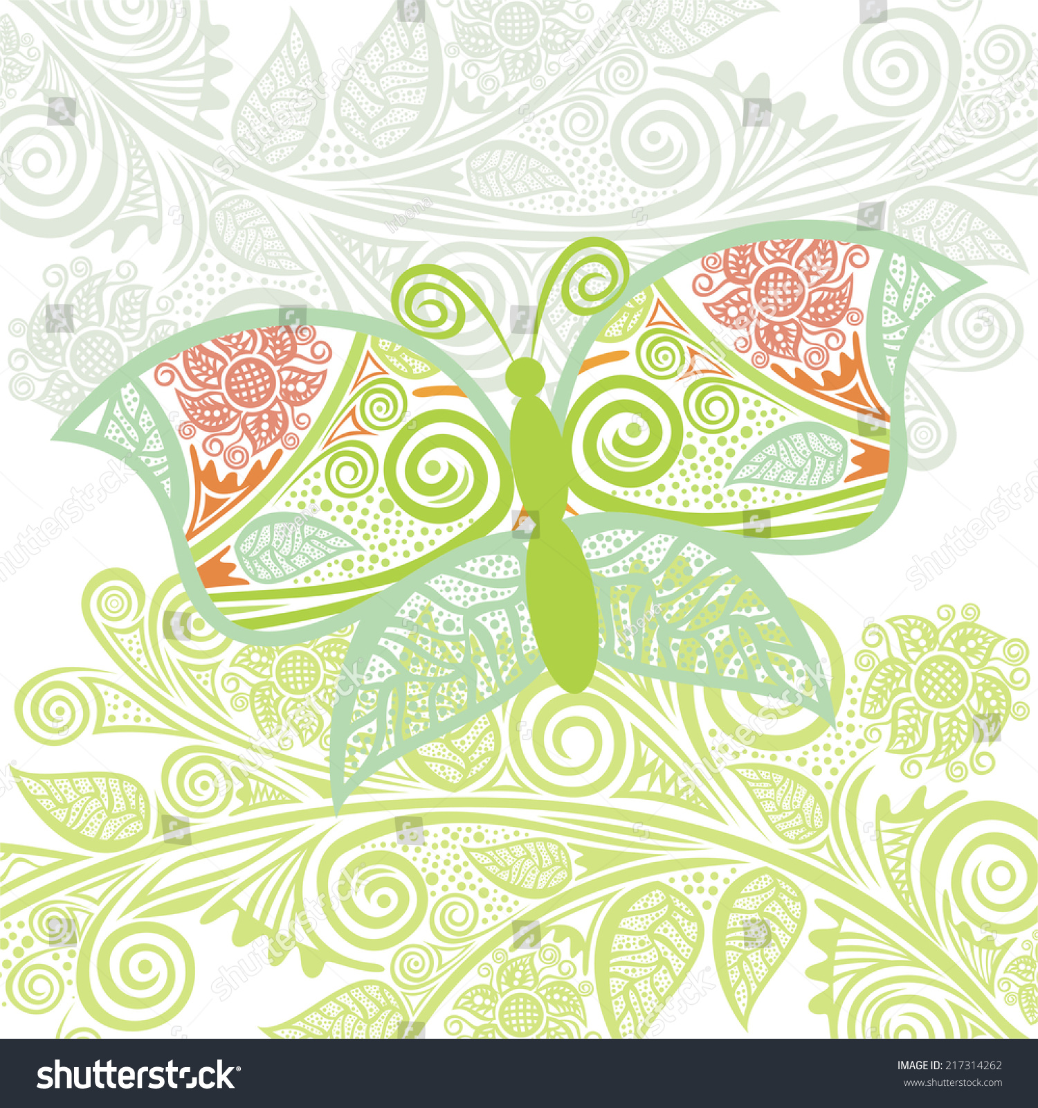 Butterfly Vector Illustration Stock Vector (Royalty Free) 217314262 ...