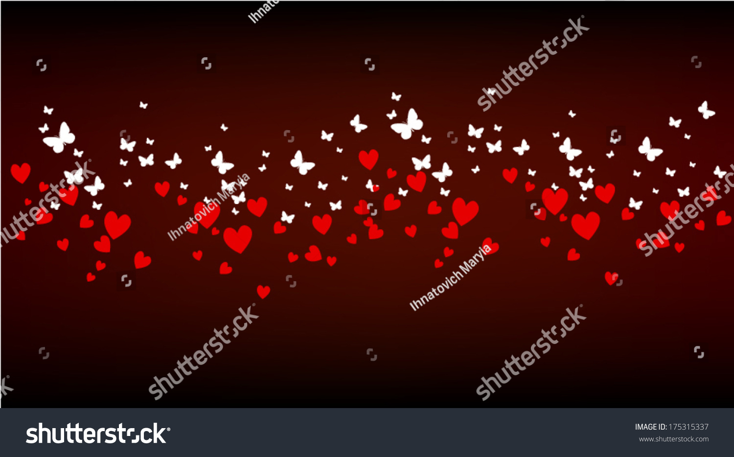 Butterfly Hearts Vector Stock Vector (Royalty Free) 175315337 ...