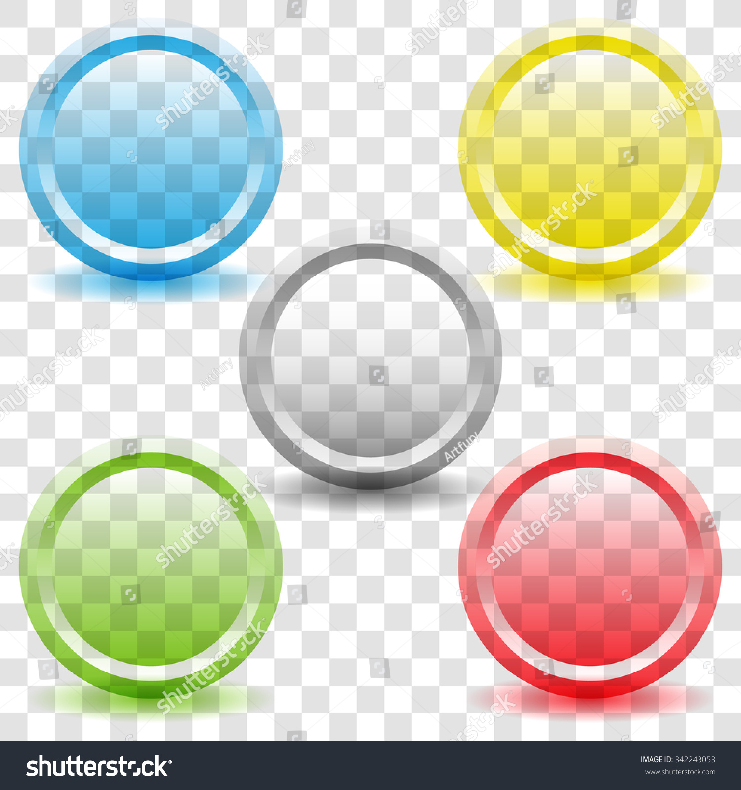 Button Color Set Button On Transparent Stock Vector (Royalty Free ...