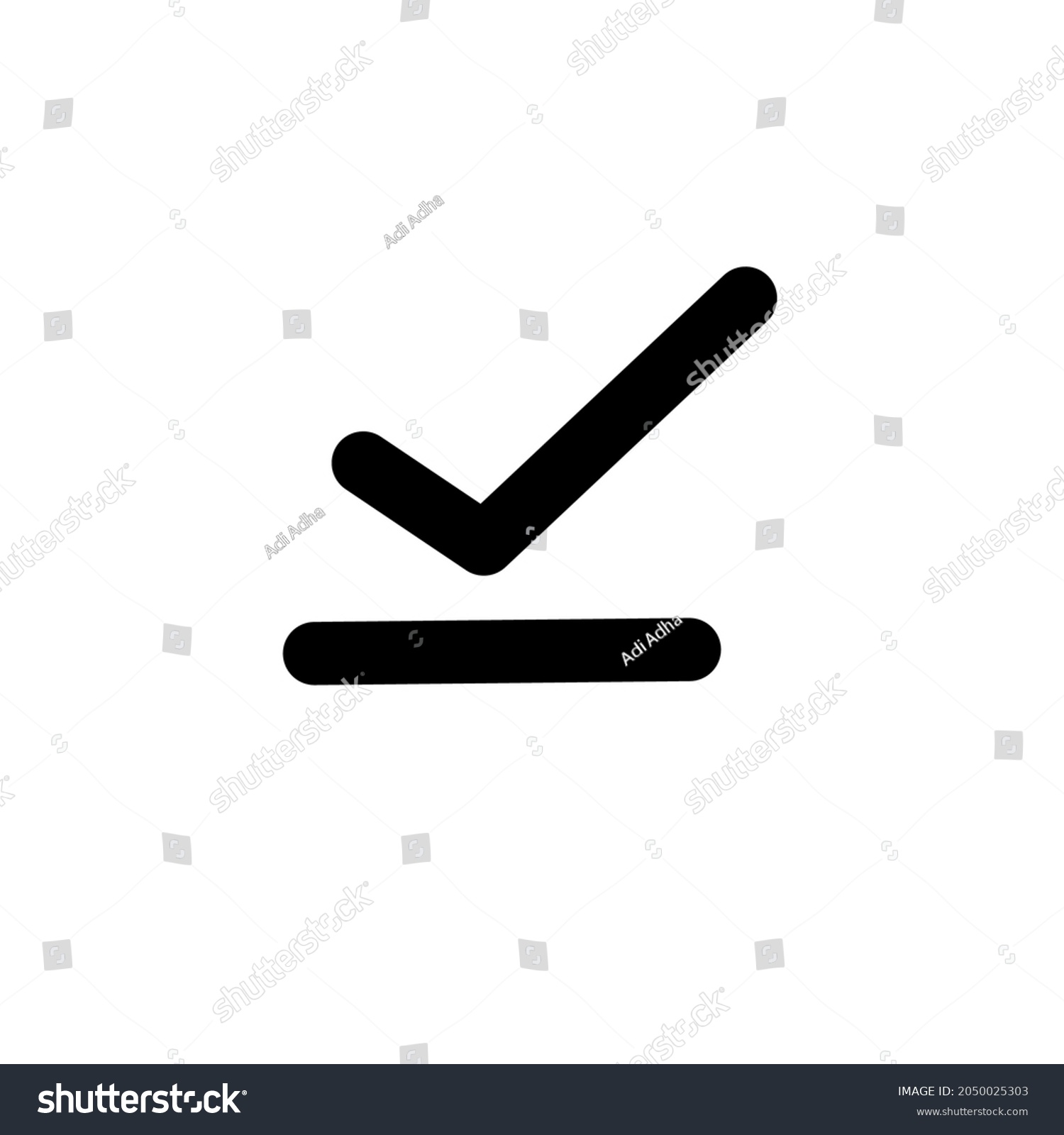 Button Icon Vector Tick Done Good Stock Vector (Royalty Free ...