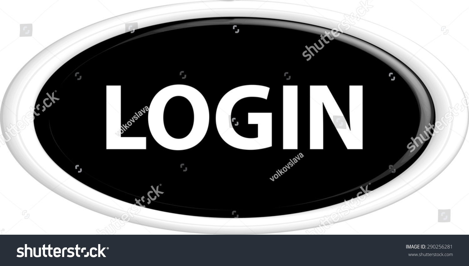 Button Login Round Shape 3d Vector Stock Vector (Royalty Free ...