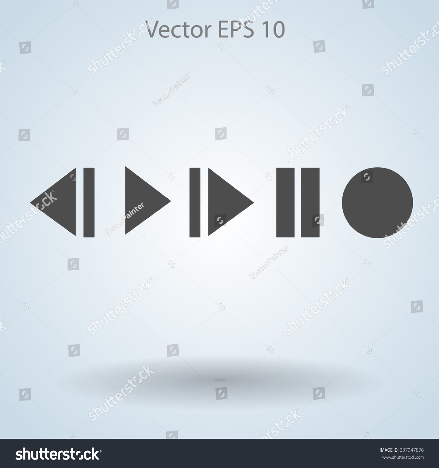 Buttons Music Playback Vector Illustration Stock Vector (Royalty Free ...