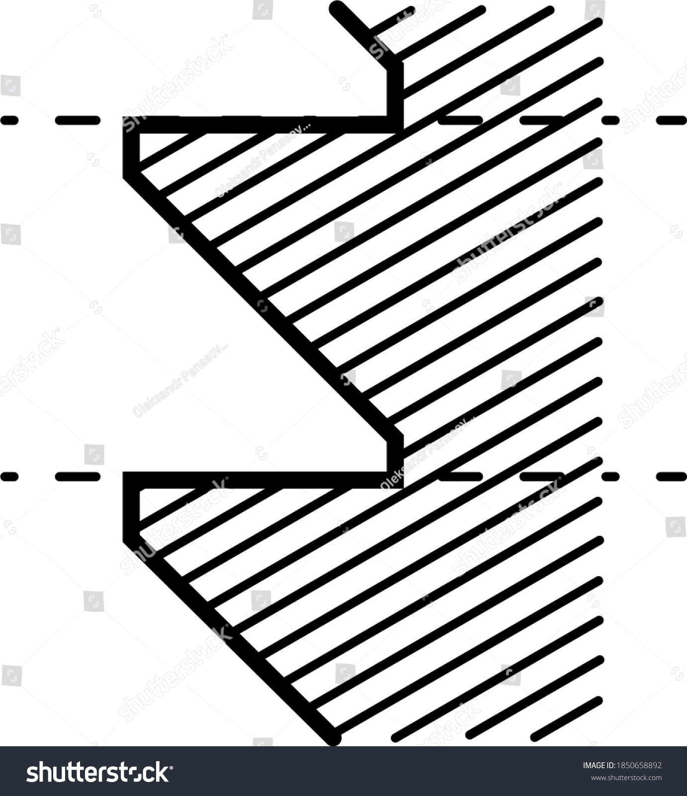 Buttress Thread Vector Outline Illustration Stock Vector (Royalty Free ...