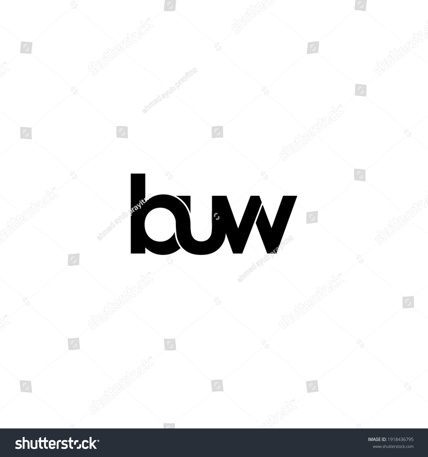 Buw Letter Original Monogram Logo Design Stock Vector (Royalty Free ...