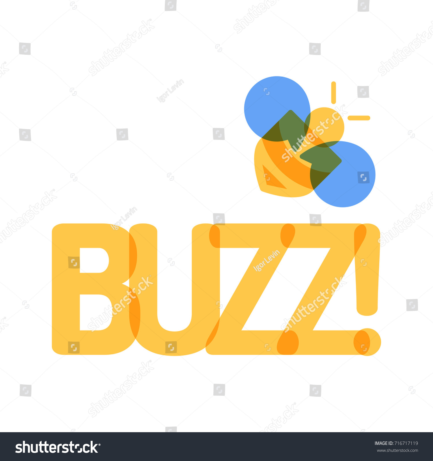 Buzz Vector Illustration Bee Icon On Stock Vector (Royalty Free ...