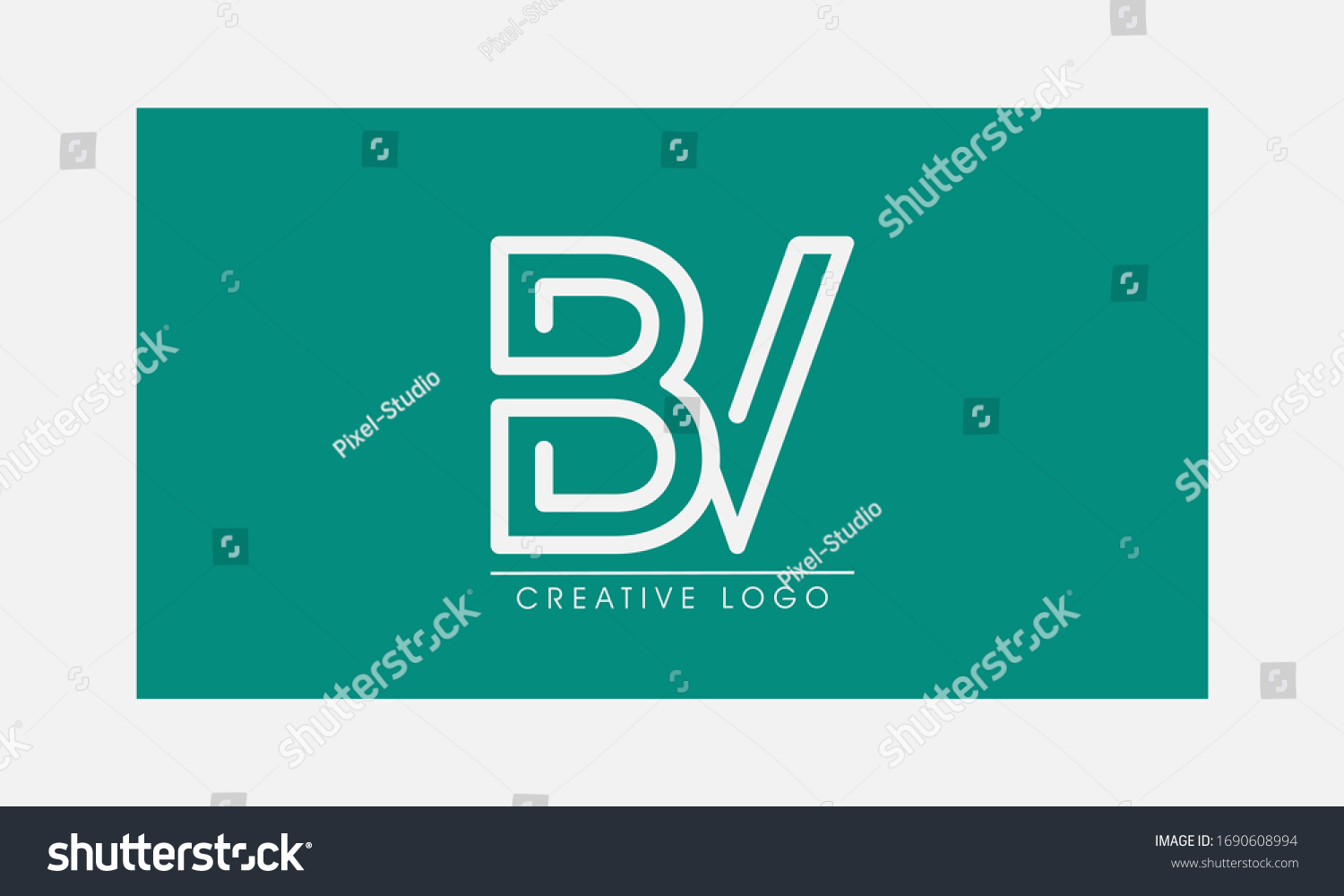 Bv Initial Letters Elegant Logo Modern Stock Vector (Royalty Free ...
