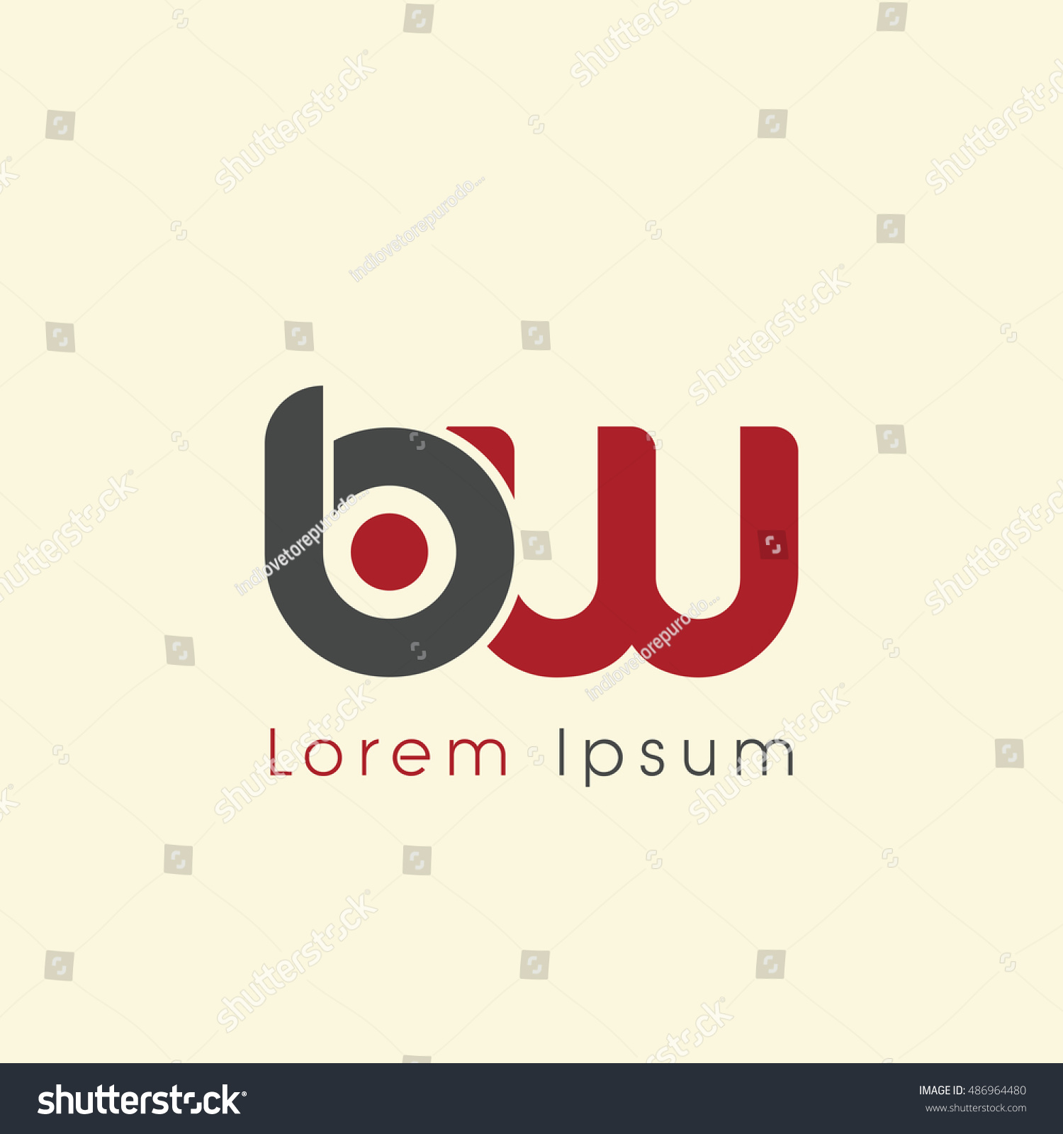 Bw Initial Letter Linked Lowercase Logo Stock Vector 486964480 ...