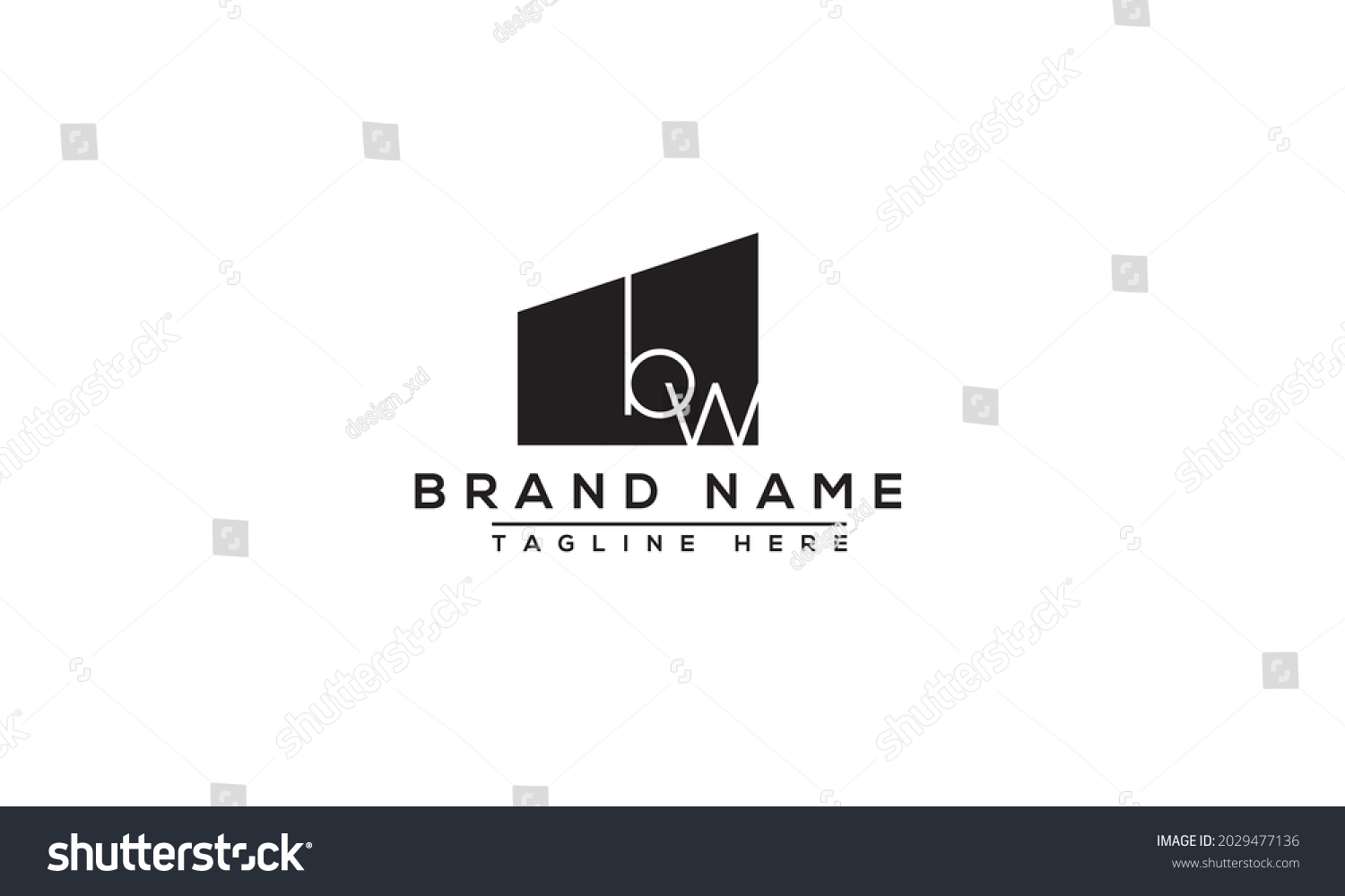 Bw Logo Design Template Vector Graphic Stock Vector (Royalty Free ...