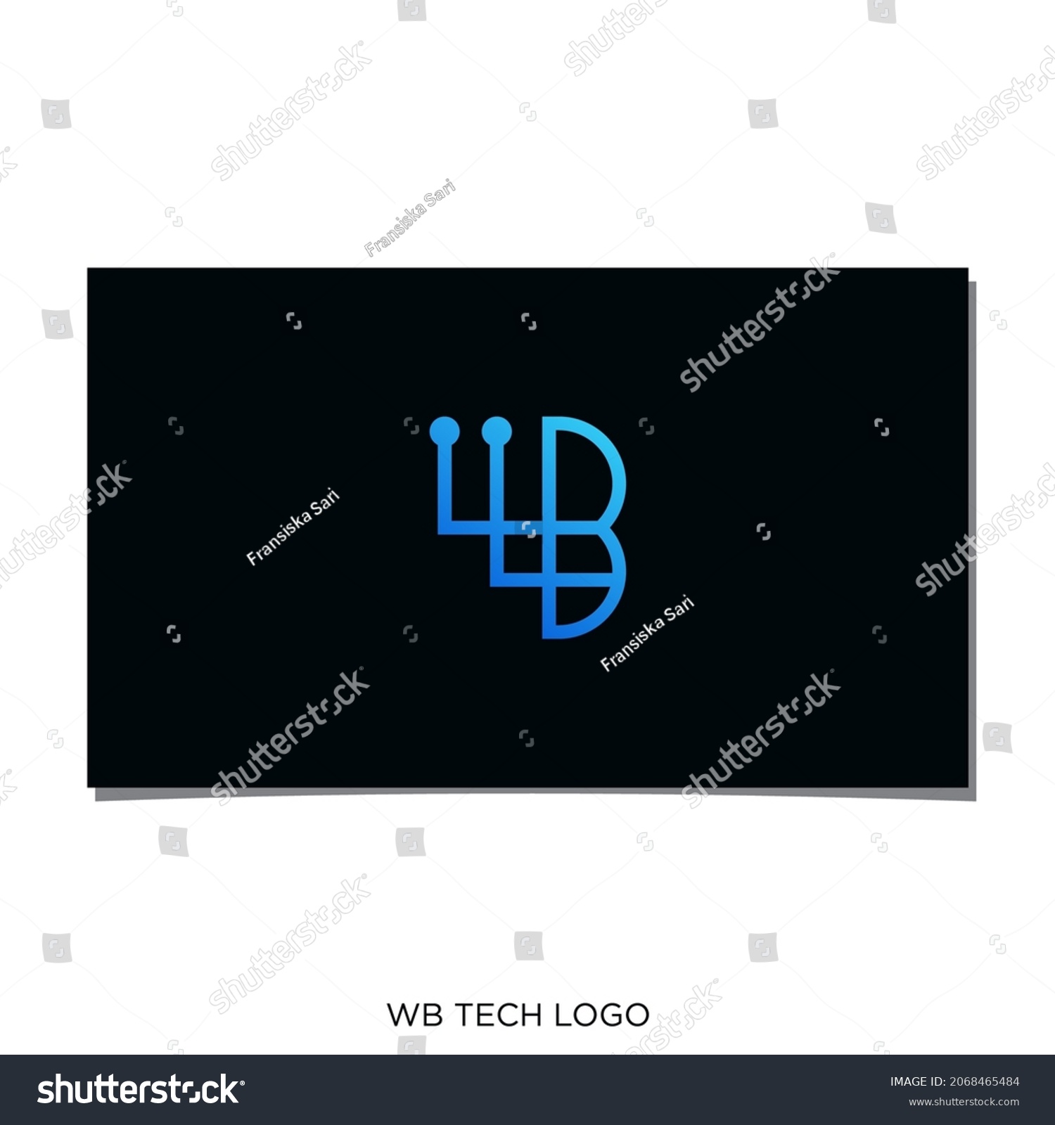 Bw Wb Technology Logo Design Stock Vector (Royalty Free) 2068465484 ...